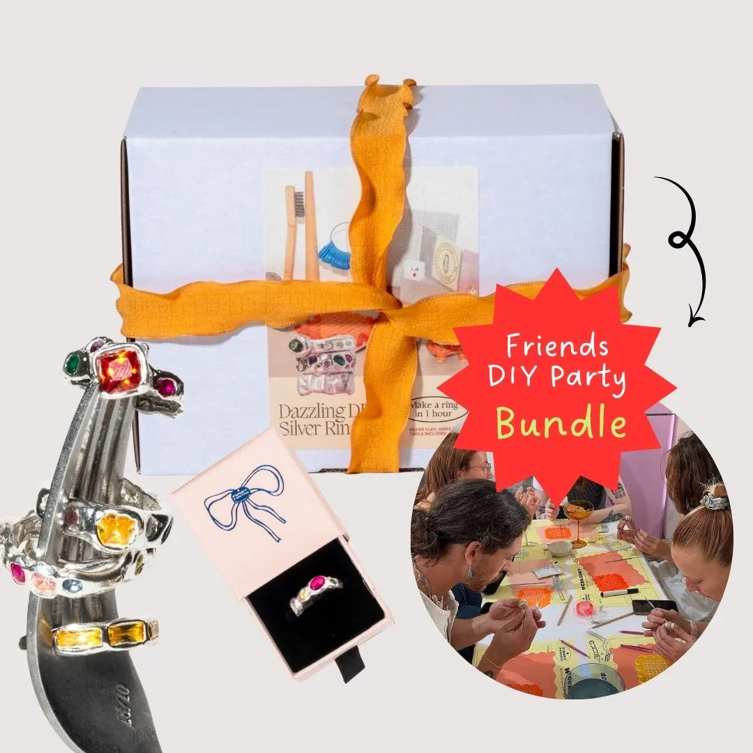 Dazzling DIY Silver Ring Party Kit | Handcraft Metal Clay – FunkyFunYou